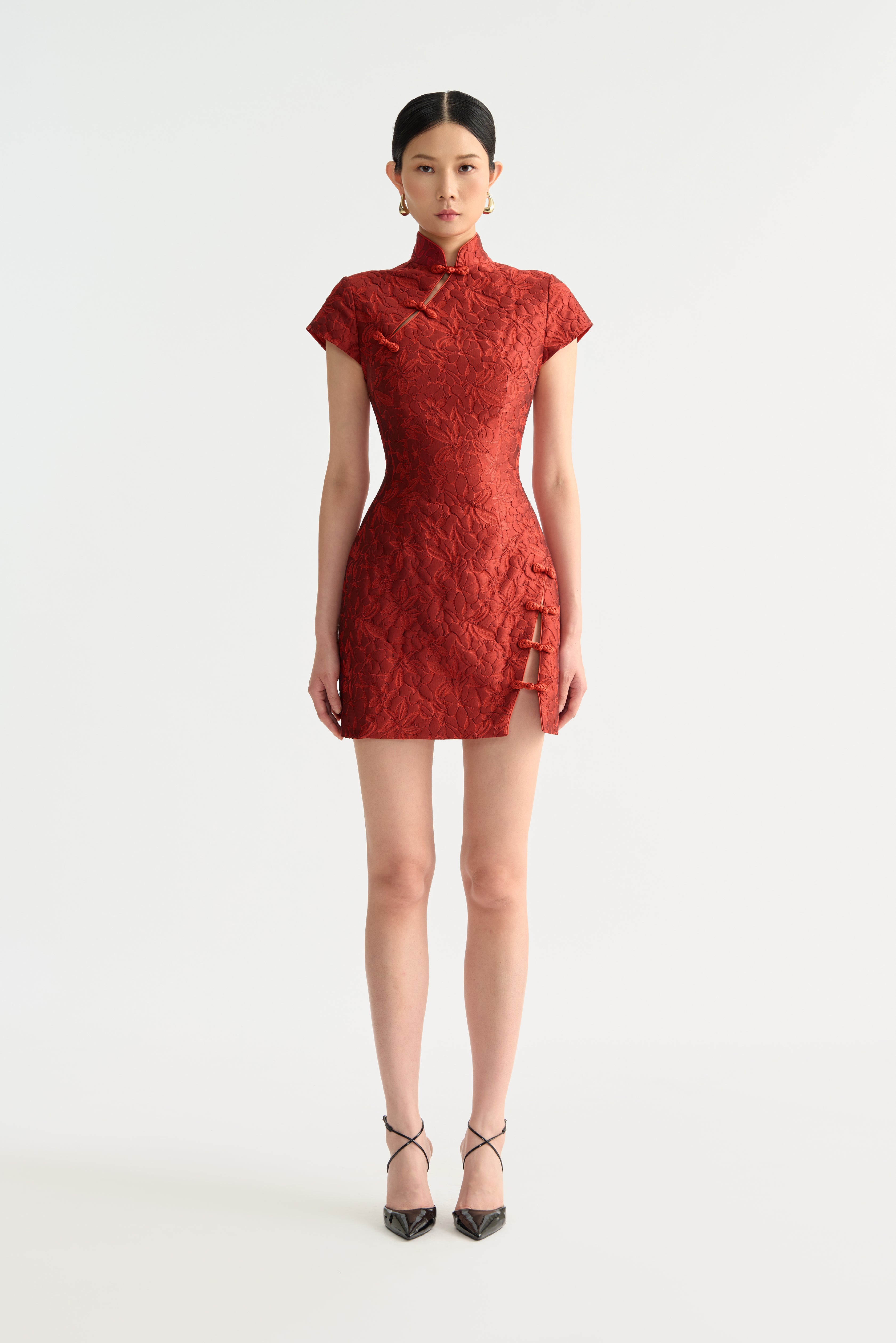 SAU LEE jada jacquard mini dress